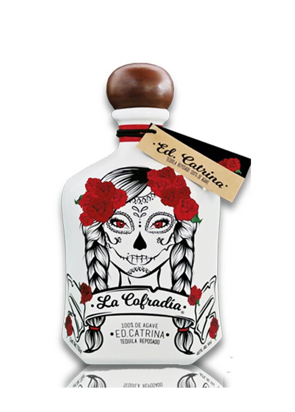 tequila la cofradia ed.catrina reposado 100% agave cl.70