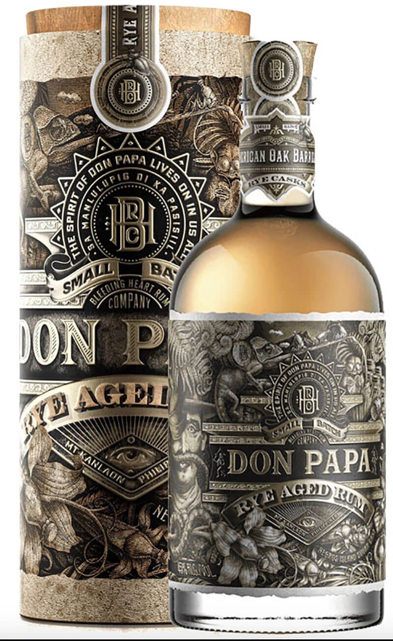 rhum don papa rye aged limited edition with case cl.70