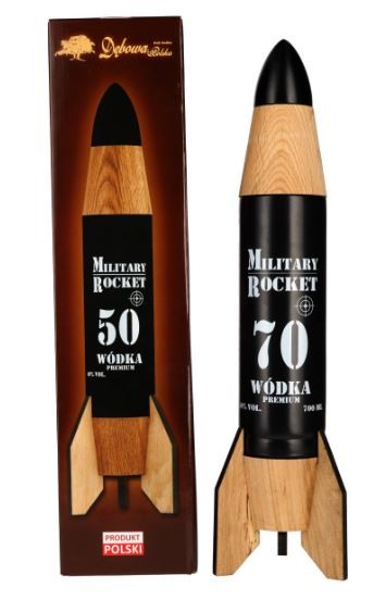 vodka debowa military rocket premium cl.70 with case