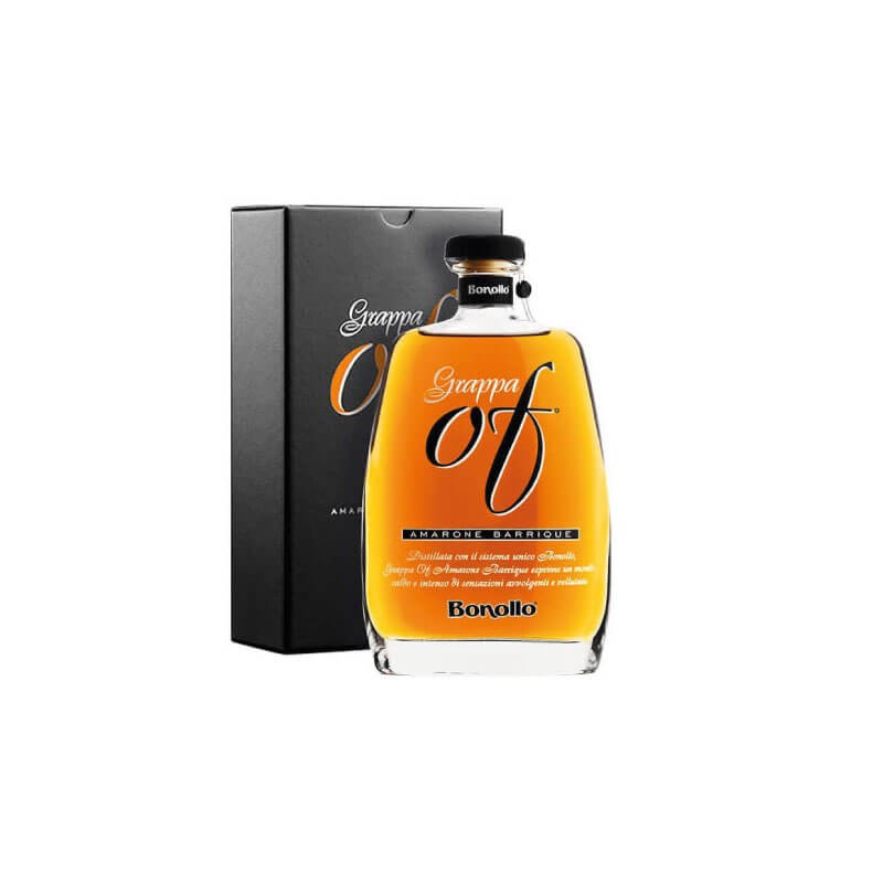 grappa bonollo of amarone barrique cl.70 con astuccio
